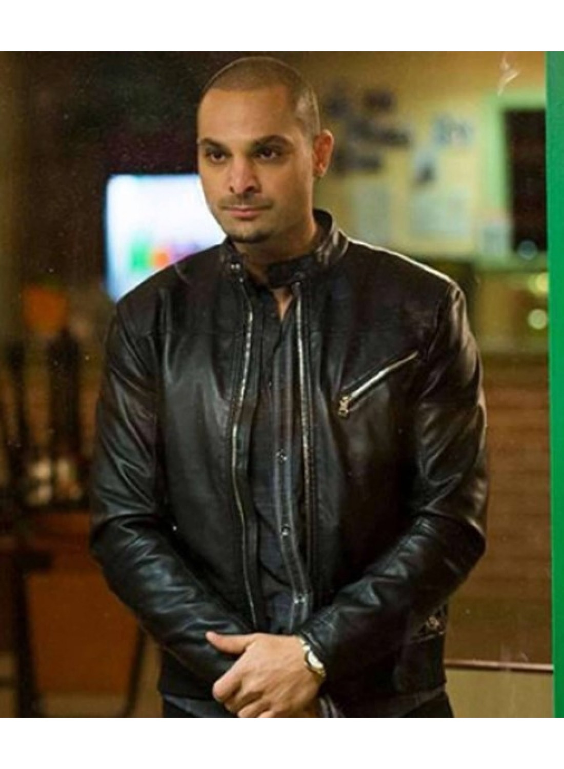 Michael Mando Better Call Saul S03 Nacho Varga Black Leather Jacket