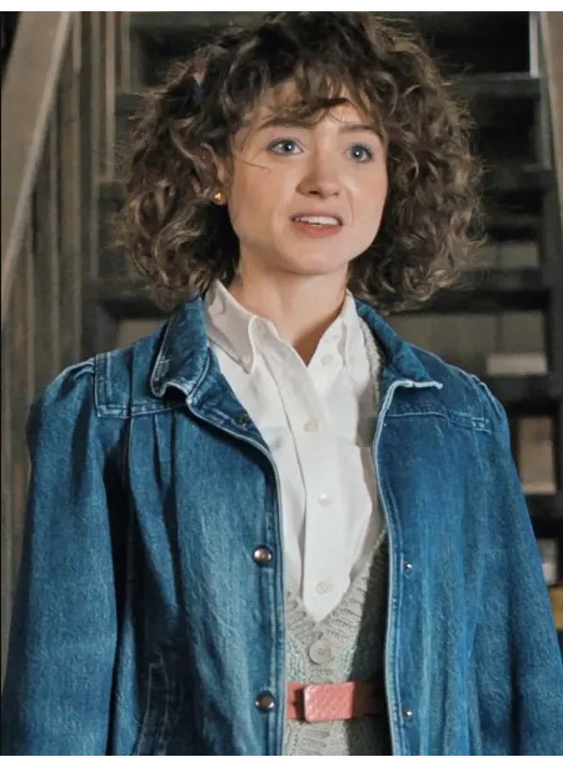 Natalia Dyer Stranger Things S04 Nancy Wheeler Denim Blue Jacket