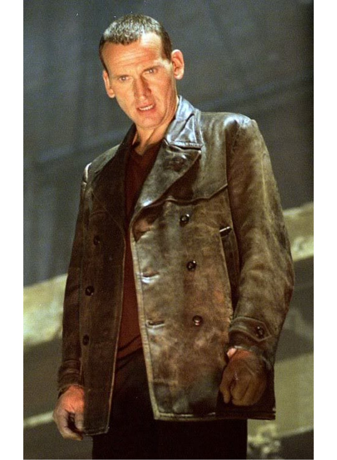 DR WHO Black Real Leather Coat