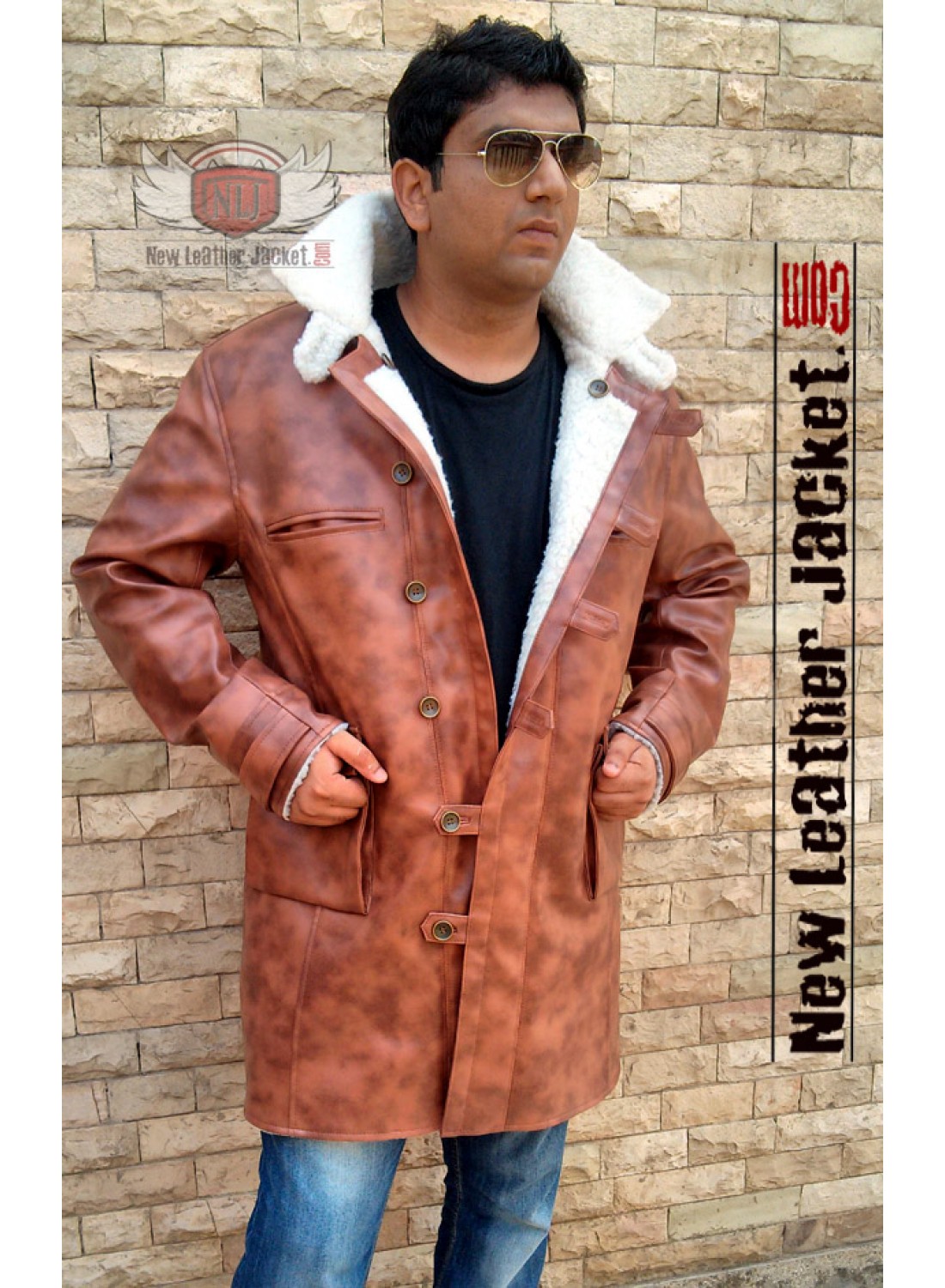 Dark Knight Rises Bane Shearling Coat