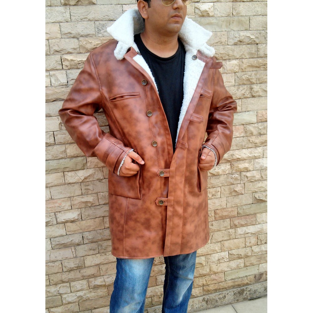 Dark Knight Rises Bane Shearling Coat