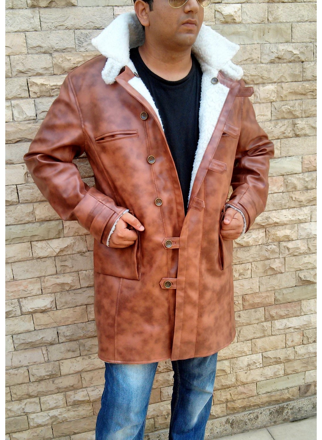 Dark Knight Rises Bane Shearling Coat
