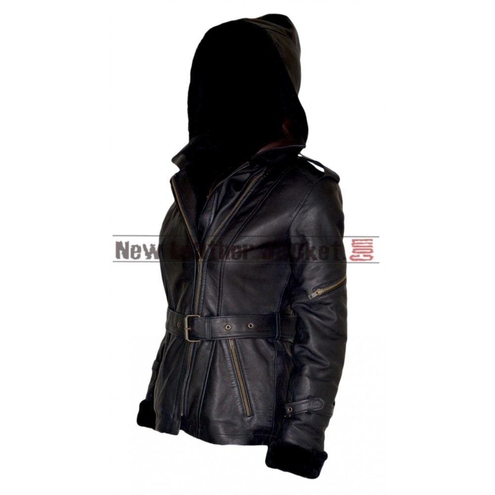 Once Upon a Time Emma Swan Black Leather Jacket