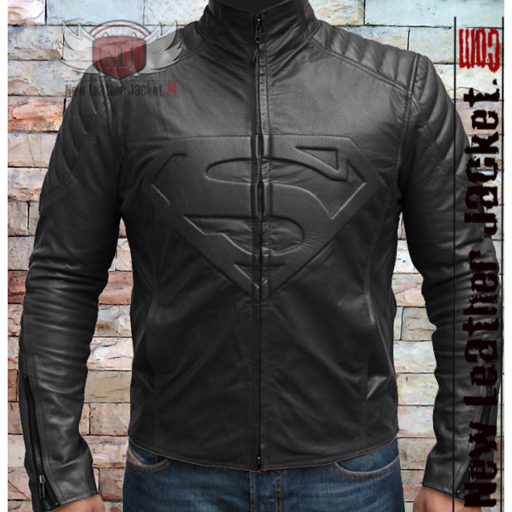 Smallville Superman Black Leather Jacket