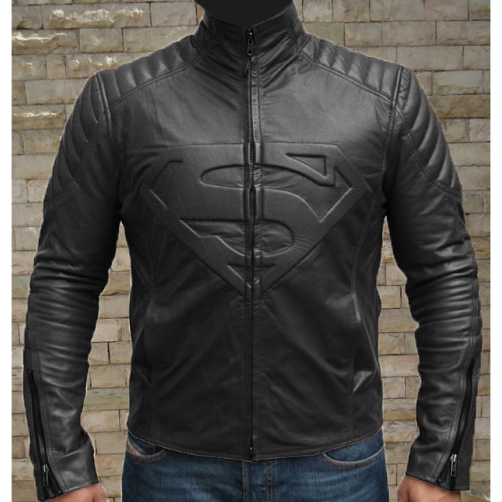 Smallville Superman Black Leather Jacket