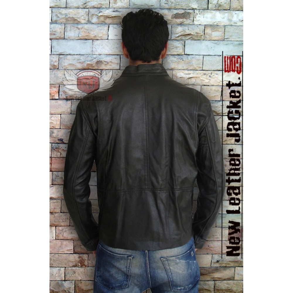 Tony Stark Iron Man Black Leather Jacket