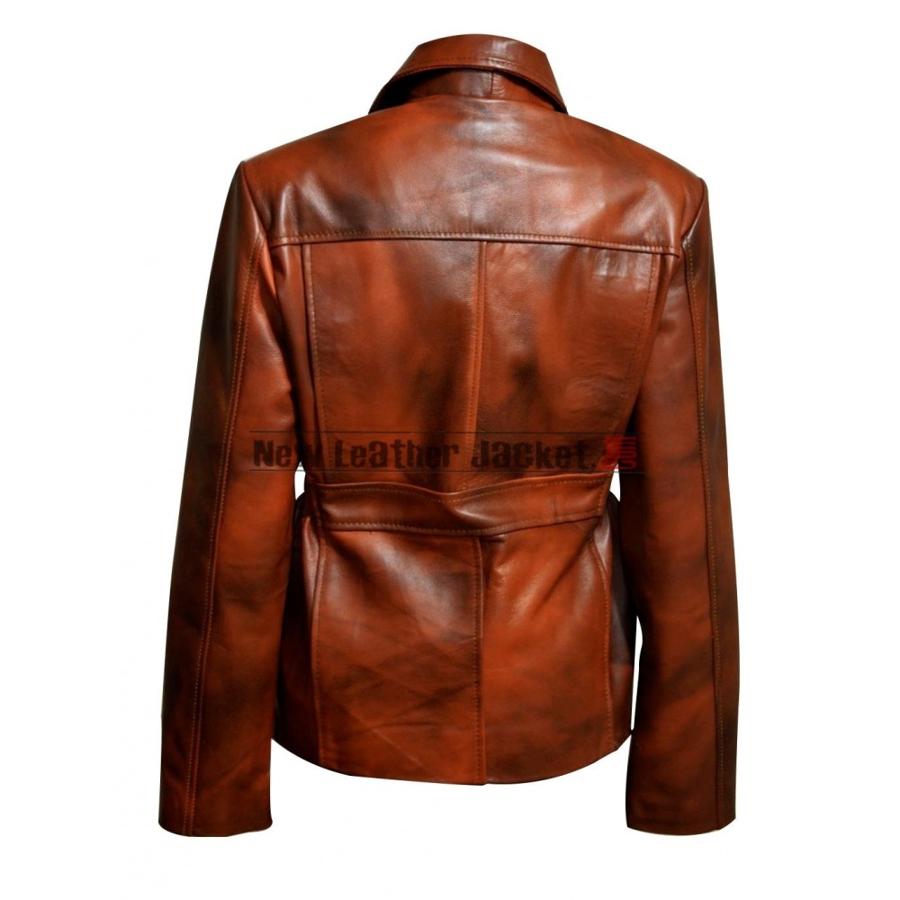 The Hunger Games Catching Fire Brown Leather Jacket - Katniss Everdeen