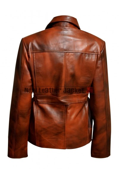 The Hunger Games Catching Fire Brown Leather Jacket - Katniss Everdeen