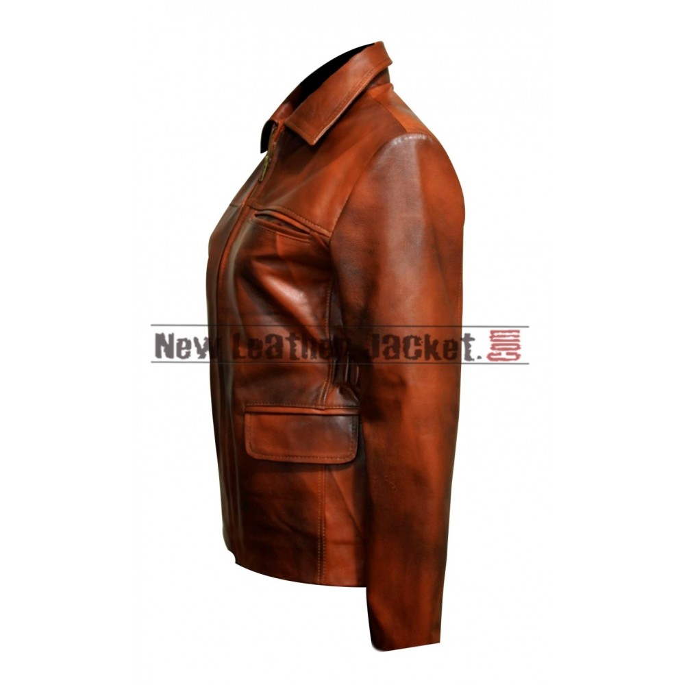 The Hunger Games Catching Fire Brown Leather Jacket - Katniss Everdeen