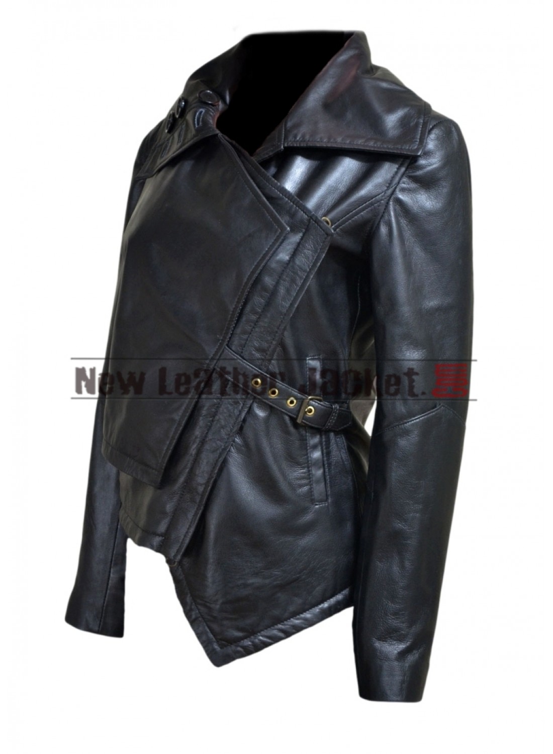 The Hunger Games Catching Fire Black Leather Jacket