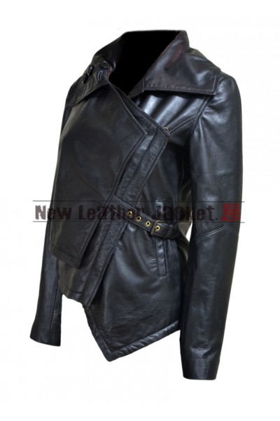 The Hunger Games Catching Fire Black Leather Jacket