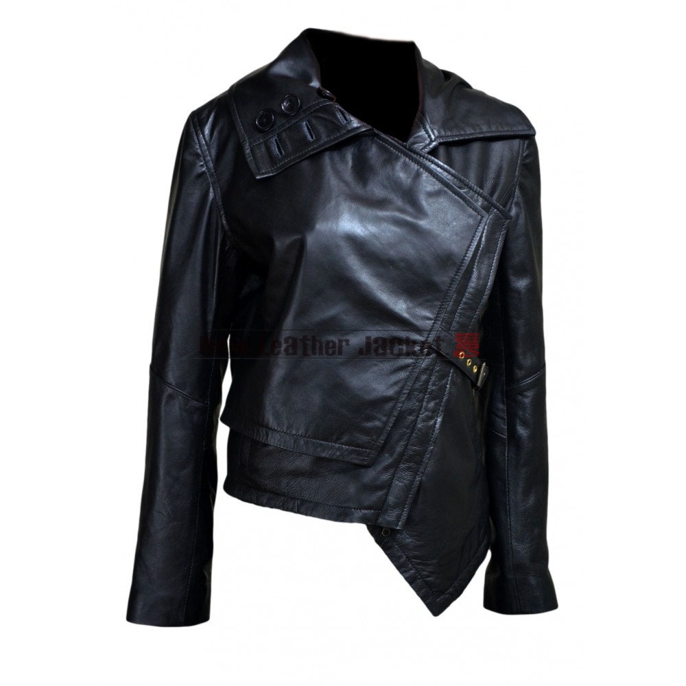The Hunger Games Catching Fire Black Leather Jacket