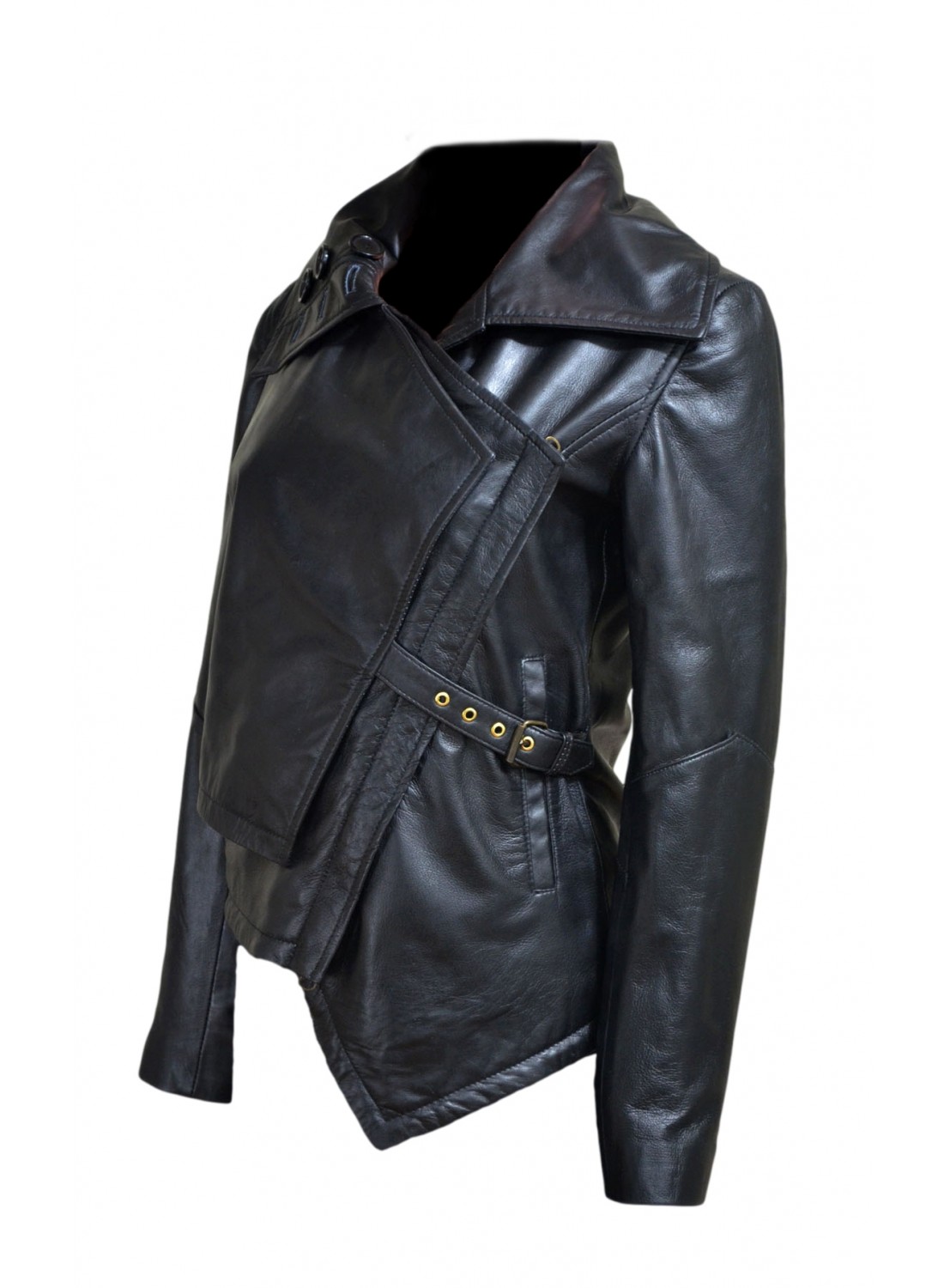 The Hunger Games Catching Fire Black Leather Jacket