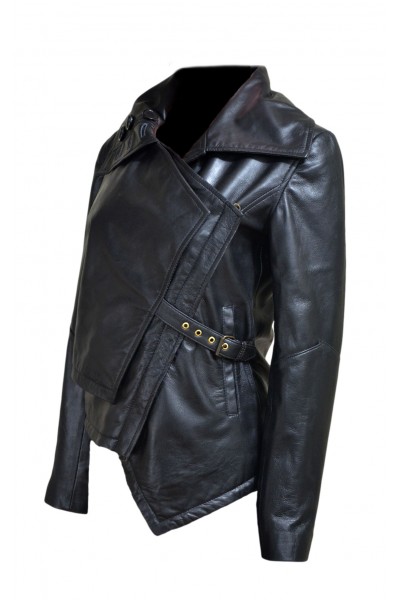 The Hunger Games Catching Fire Black Leather Jacket