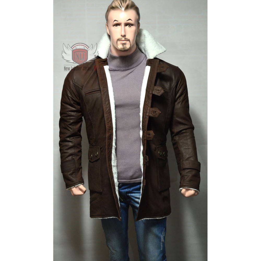 Bane Distressed Brown Coat - Premium Quality Leather