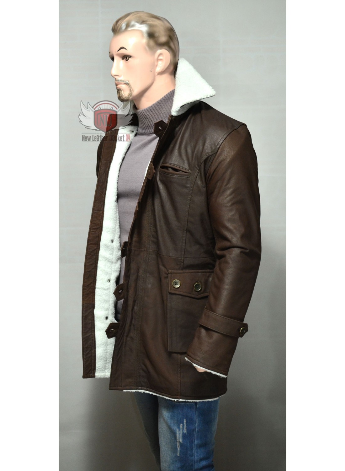 Bane Distressed Brown Coat - Premium Quality Leather