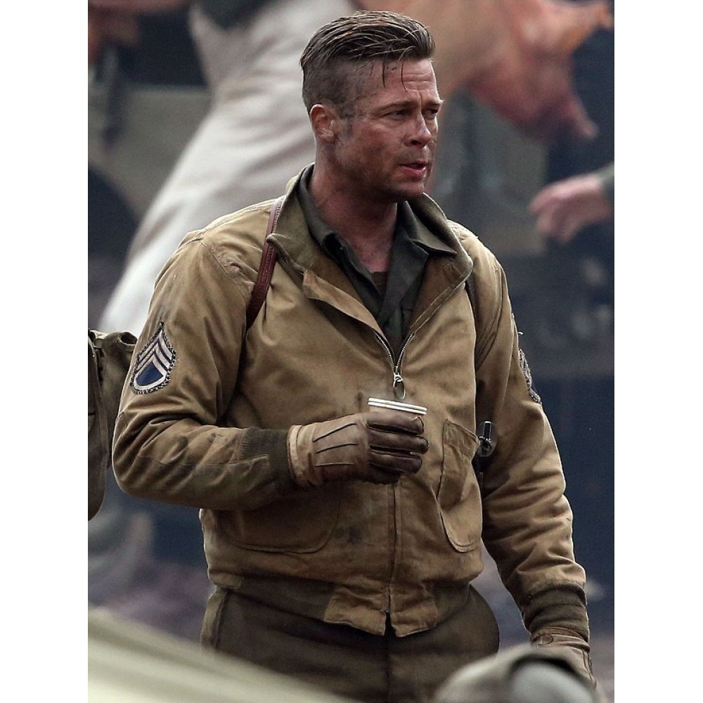 Brad Pitt Fury 2014 WW2 Jacket