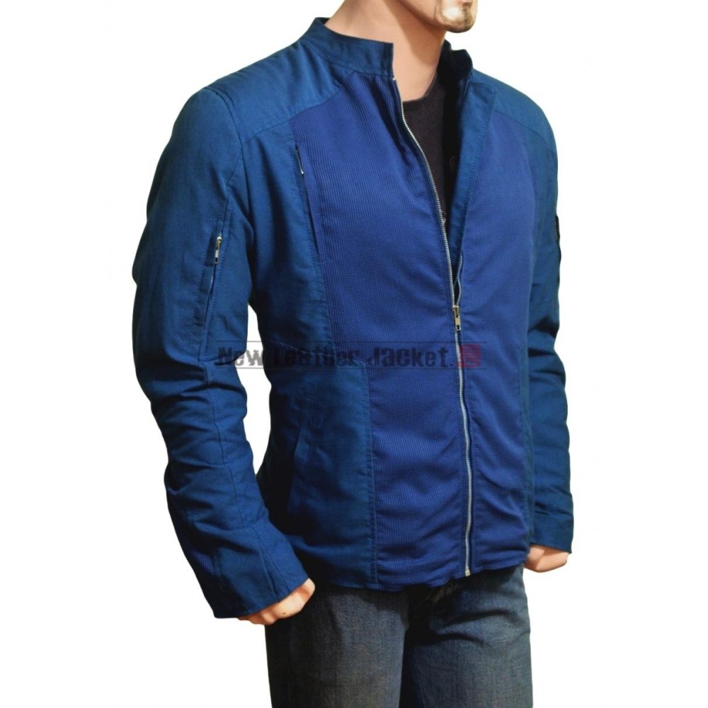 Captain America Chris Evans Blue Jacket