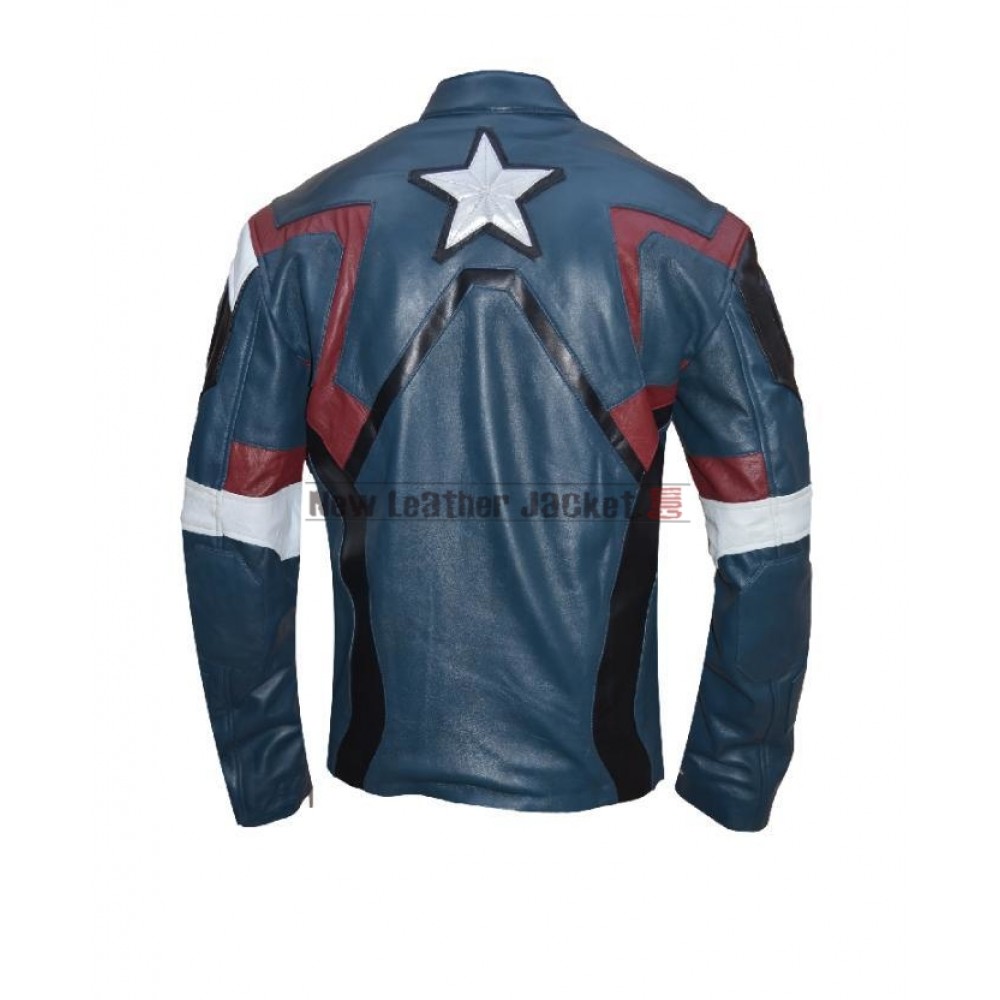 Captain America Avengers Age of Ultron Leather Jacket Costume