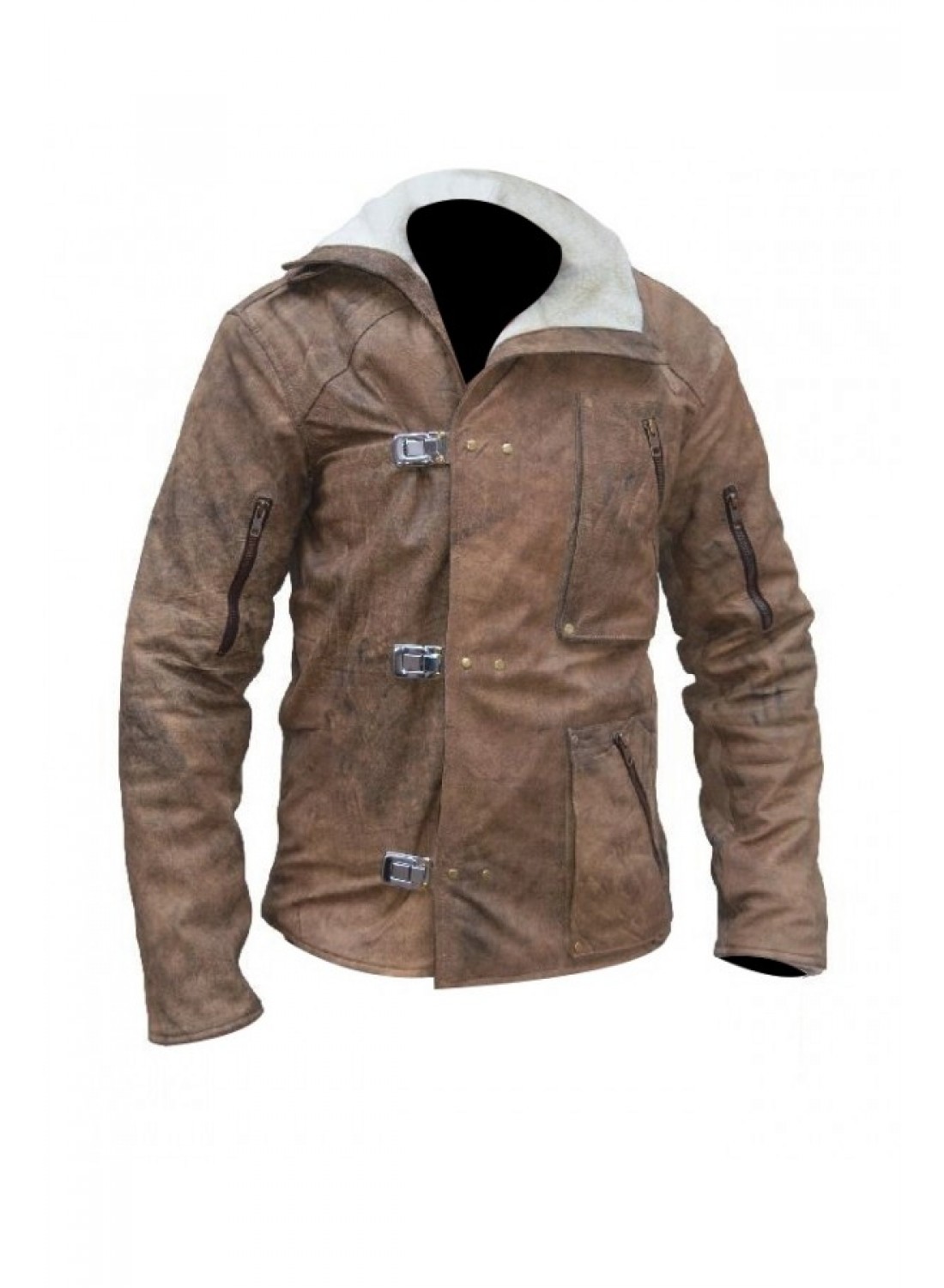 Wolfenstein William BJ Blazkowicz Brown Leather Jacket