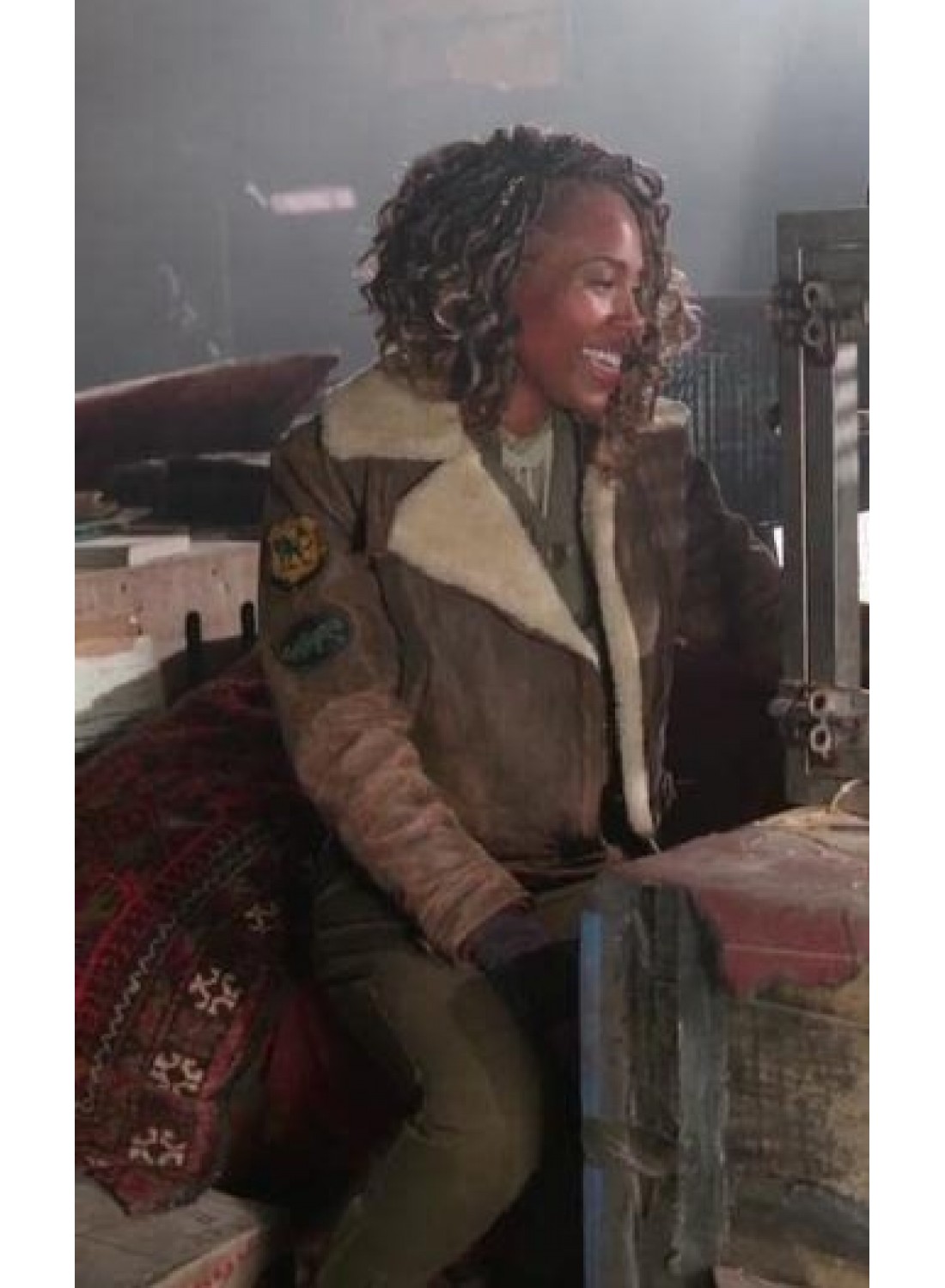 DeWanda Wise Jurassic World Dominion Kayla Watts Shearling Jacket