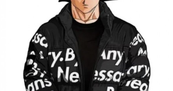 Dragon Ball Z Goku Black Puffer Drip Jacket