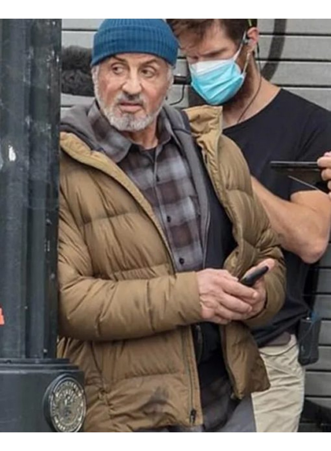 Sylvester Stallone Samaritan Stanley Kominski Yellow Puffer Jacket