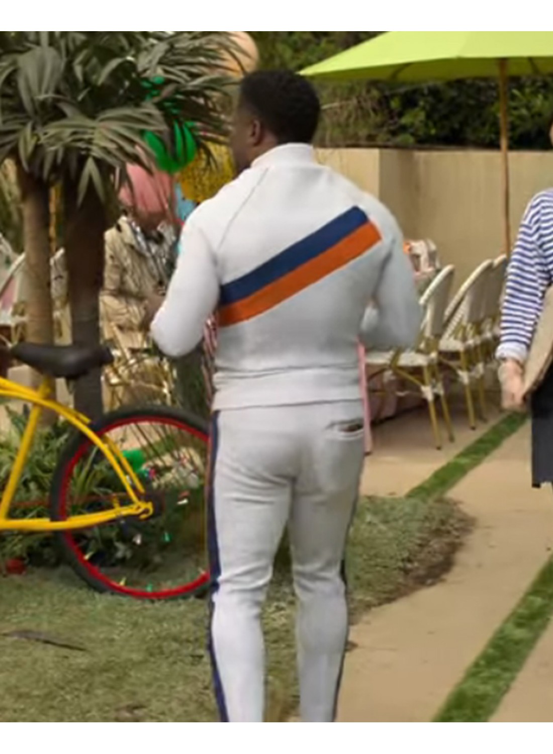 Huck Dembo Me Time 2022 Mark Wahlberg White Tracksuit