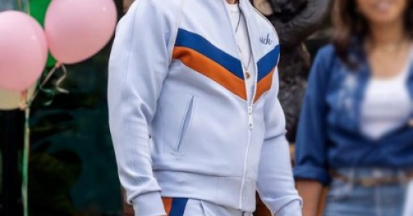 Huck Dembo Me Time 2022 Mark Wahlberg White Tracksuit