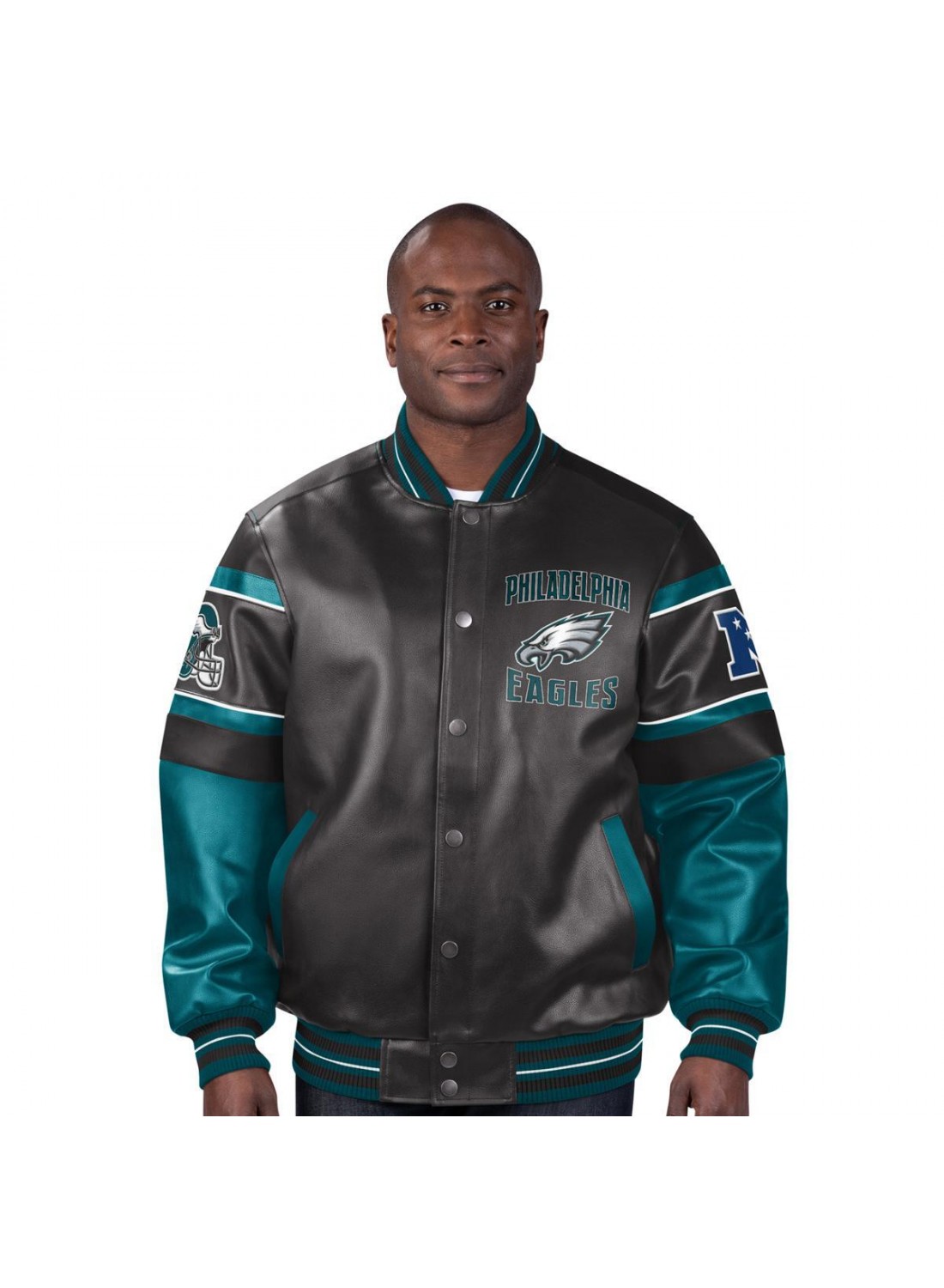 Vintage Philadelphia Eagles NFL Leather Bomber Jacket