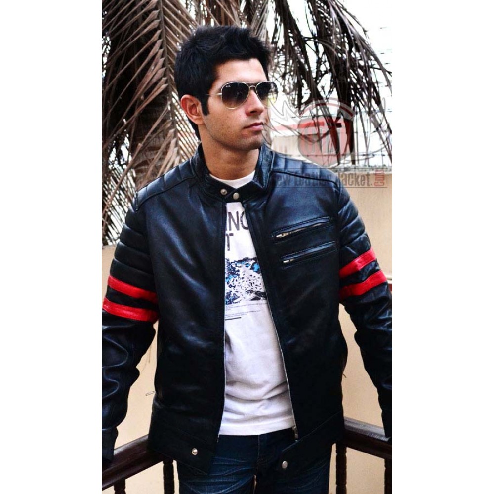 Fight Club Retro Hybrid Mayhem Black Leather Jacket