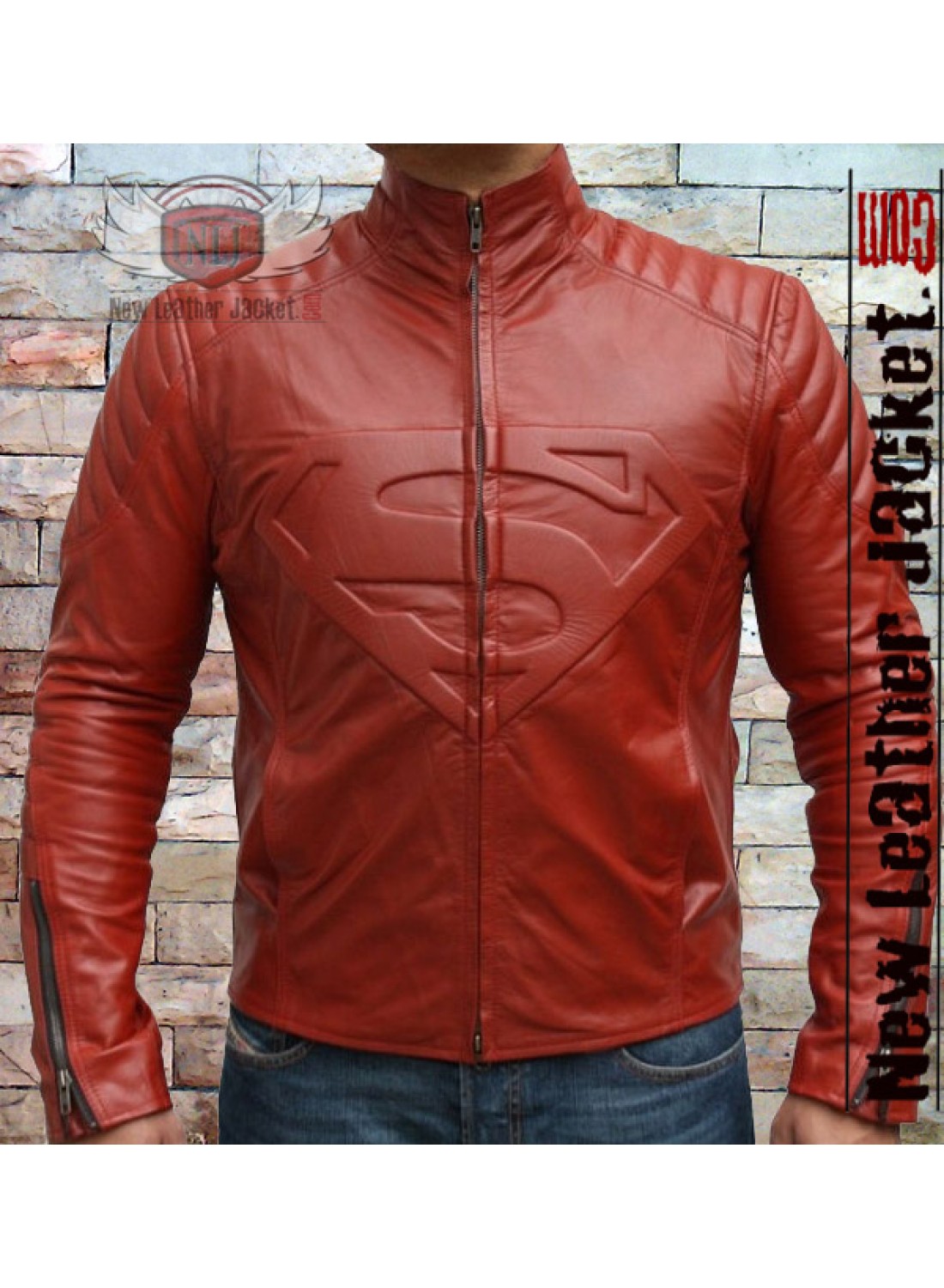 Smallville Superman Red Real Leather Jacket