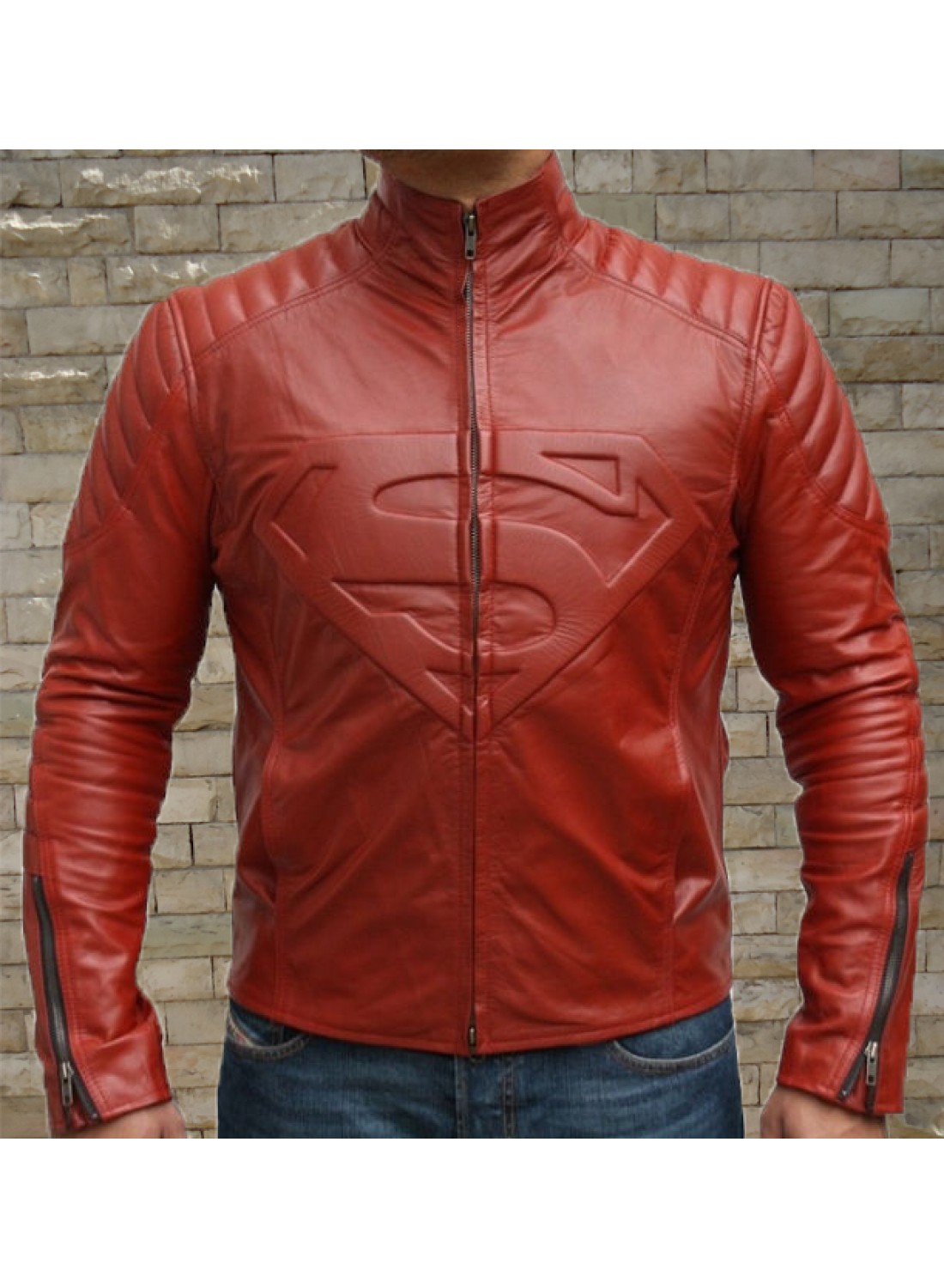Smallville Superman Red Real Leather Jacket
