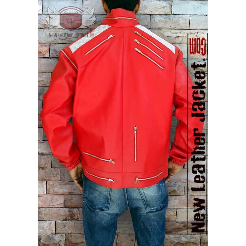Michael Jackson Beat It Red Leather Jacket